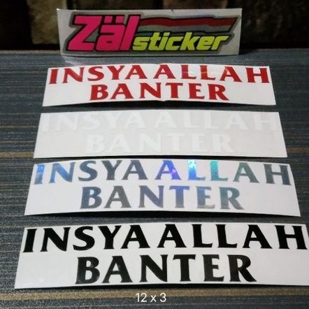 Jual STICKER INSYA ALLAH BANTER STICKER CUTTING | Shopee Indonesia