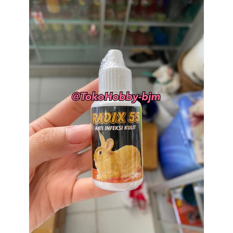 Jual radix 55 kelinci - obat anti scabies luka kelinci - infeksi kulit ...
