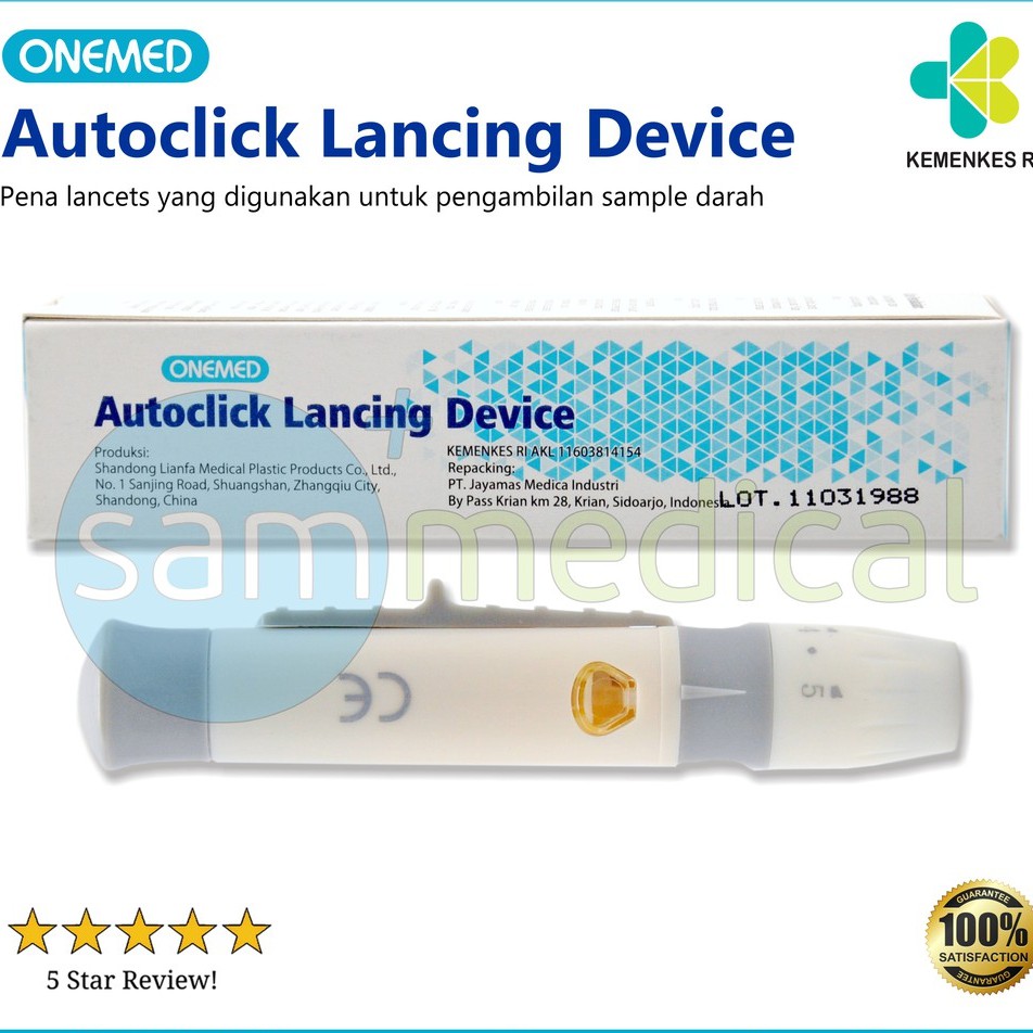 Jual OneMed Autoclick Lancing Device / Pena Lancet / Pen Lancet ...