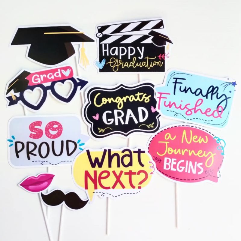 Jual READY STOCK GRADUATION PHOTOPROPS PHOTOBOOTH WISUDA | Shopee Indonesia