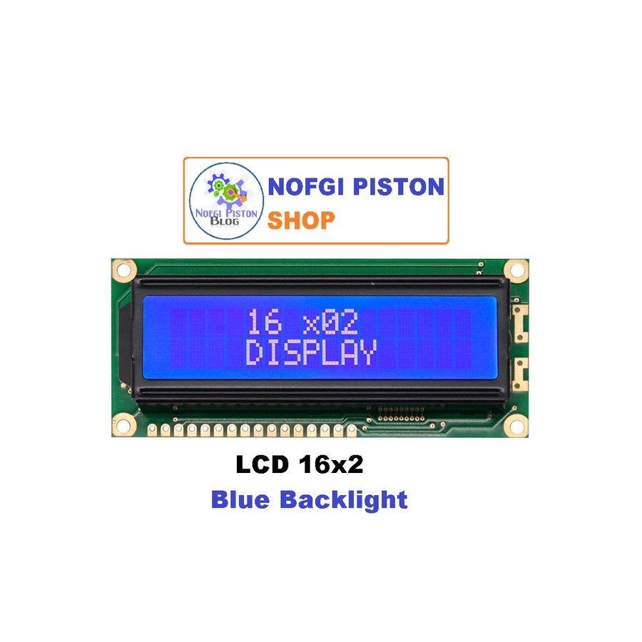 Jual LCD 16x2 Blue Backlight Lcd 1602 Biru Tulisan Warna Putih | Shopee ...