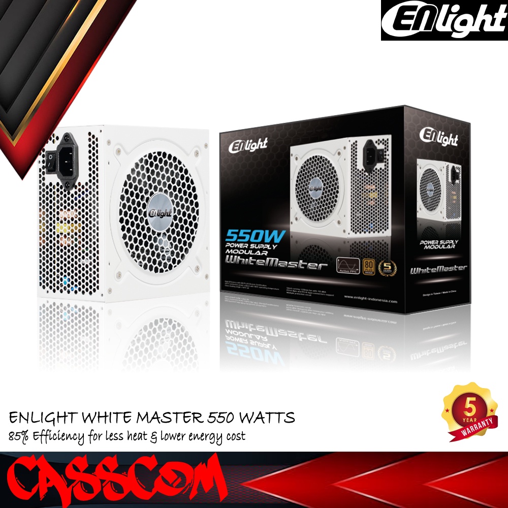 Jual Power Supply Enlight White Maste 550W 80+ Bronze PSU Modular ...