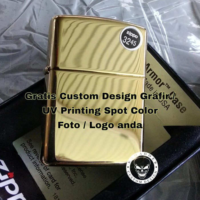 Jual KOREK API ZIPPO ORIGINAL HIGH POLISH BRASS ARMOR GRATIS CUSTOM GRAFIR | Shopee Indonesia