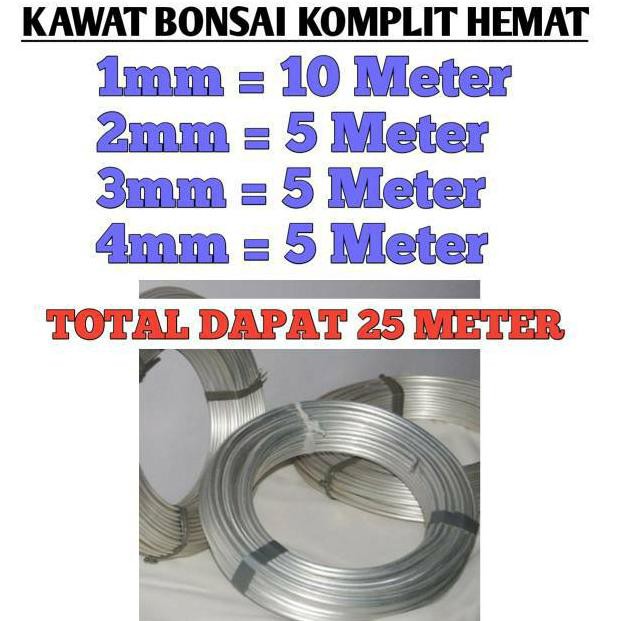 Jual Grosiran Murah Kawat Bonsai Paket Lengkap 25 Meter | Shopee Indonesia