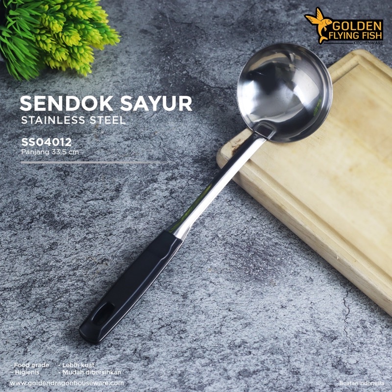 Jual Golden Flying Fish - Sendok Sayur Stainless Steel - Sendok Panjang ...