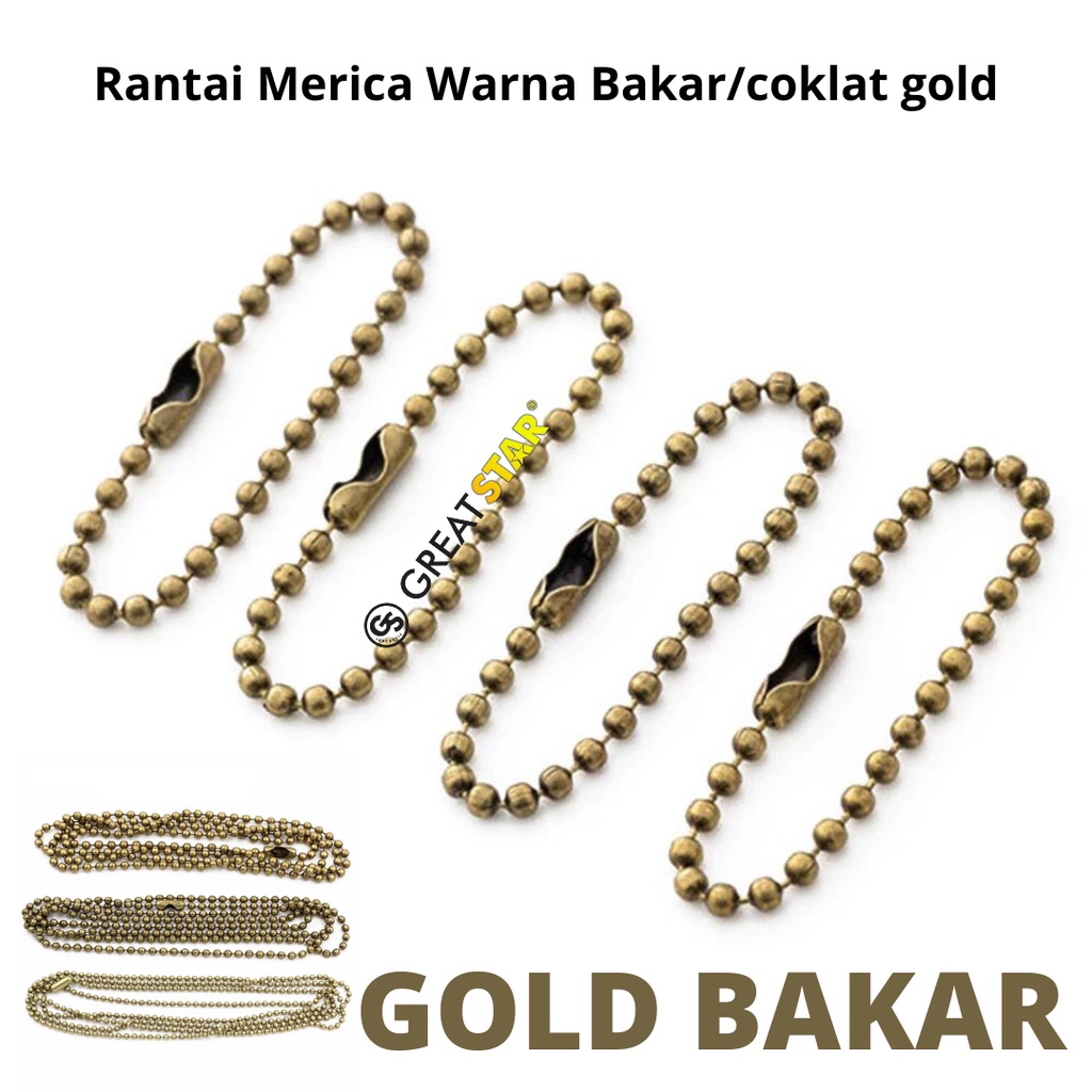 Jual RANTAI Biji Lada | Rantai Merica Warna Bakar/coklat gold & BLACK ...