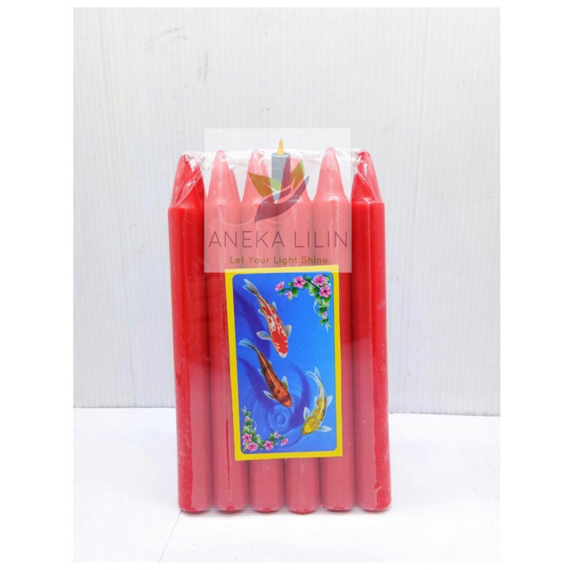 Jual Lilin Merah Polos/ Lilin Ibadah (Isi 12 Pc) | Shopee Indonesia