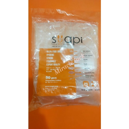 Jual SENDOK PLASTIK SUAPI BENING/TRANSPARANT(1BKS ISI 50PCS) | Shopee ...