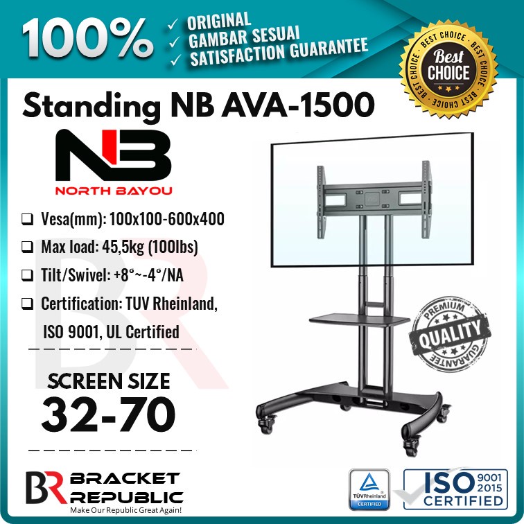 Jual Bracket TV Standing North Bayou NB AVA1500 AVA 1500 32 43 50 55 65 ...
