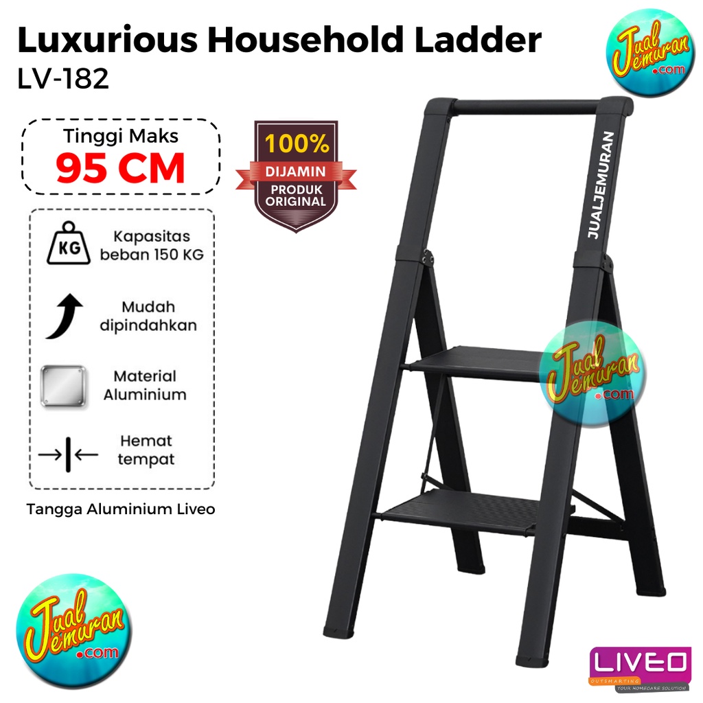 Jual Tangga Rumahan Lipat Alumunium LIVEO LV-182 / Luxurious House ...