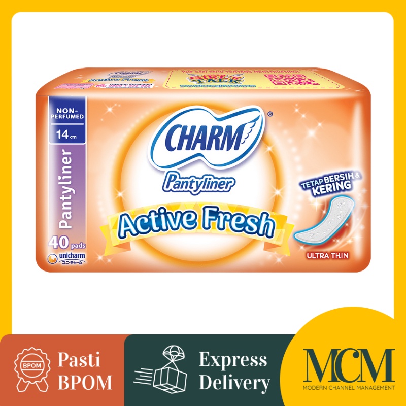 Jual Pembalut Charm Comfort Slim Pure Style Non Perfumed - 40 Pads ...