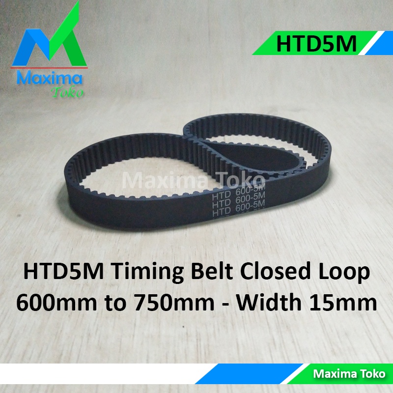 Jual Timing Belt HTD5M gigi 120 131 140 150 L 600mm 655mm 700mm 750mm Close loop Lebar 15mm HTD ...