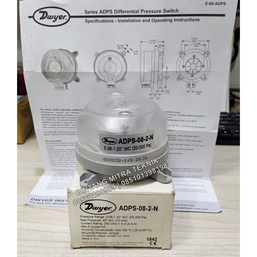 Jual DWYER DIFFERENTIAL PRESSURE SWITCH ADPS-08-2-N | Shopee Indonesia