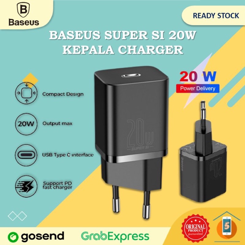 Jual Baseus Power Adapter PD 20W Charger USB C Fast Charging Original ...