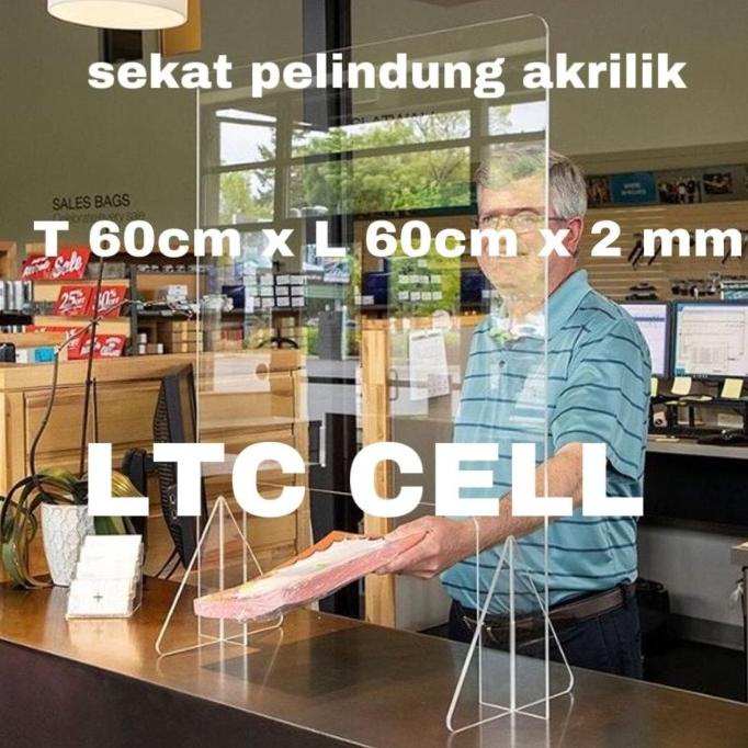 Jual PARTISI / SEKAT / PEMBATAS MEJA AKRILIK TABLE DIVIDER KASIR ...