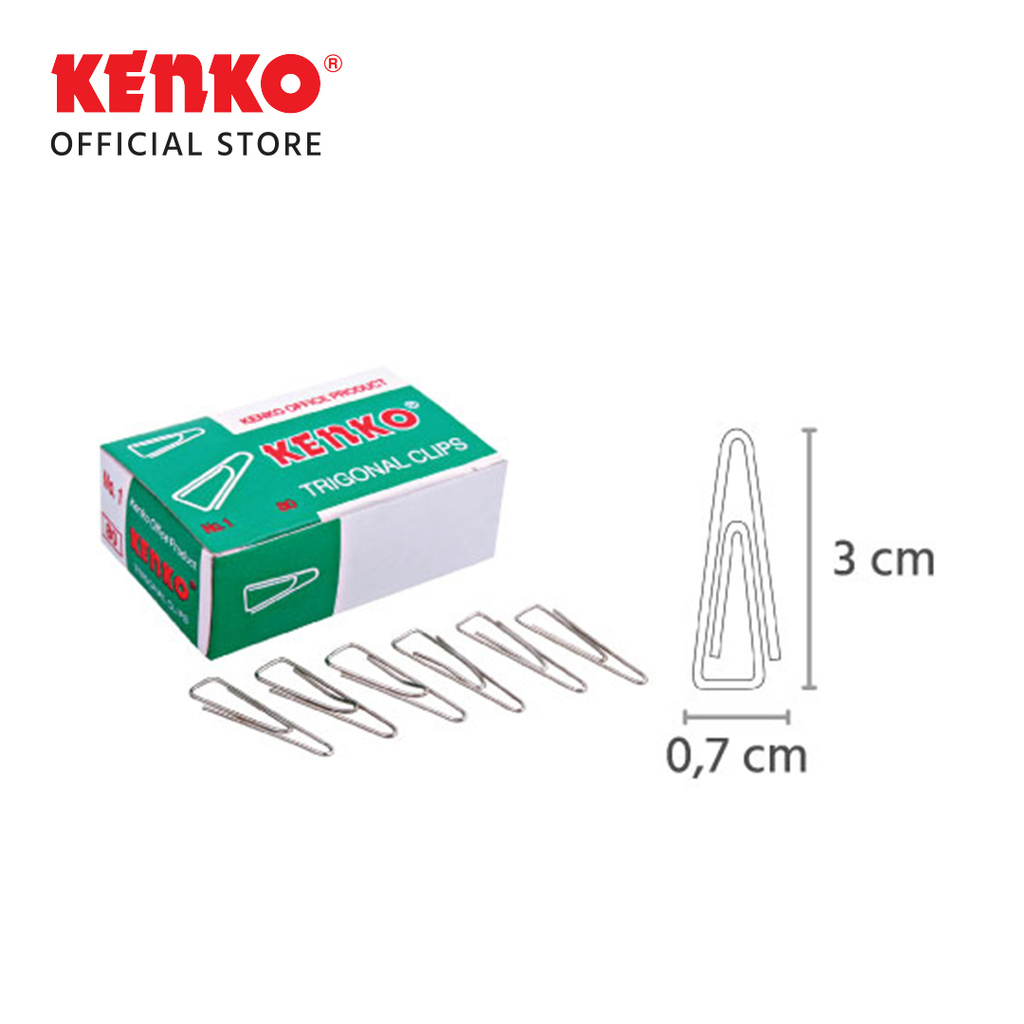 Jual SOS Paper Clip KENKO No 1 (10 ktk) / Trigonal Clip | Shopee Indonesia