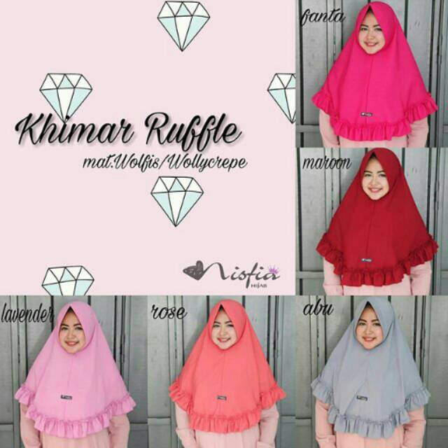 Jual Khimar Ruffle (1kg=7-8pcs) | Shopee Indonesia