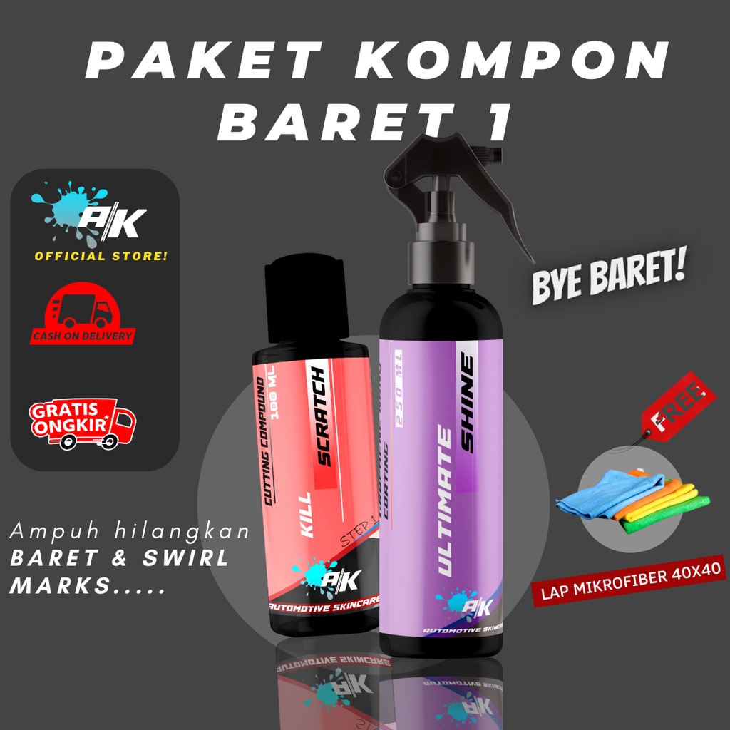 Jual PAKET PENGHILANG BARET GORESAN MOBIL MOTOR -BY AUTOKLEEN /KOMPON ...