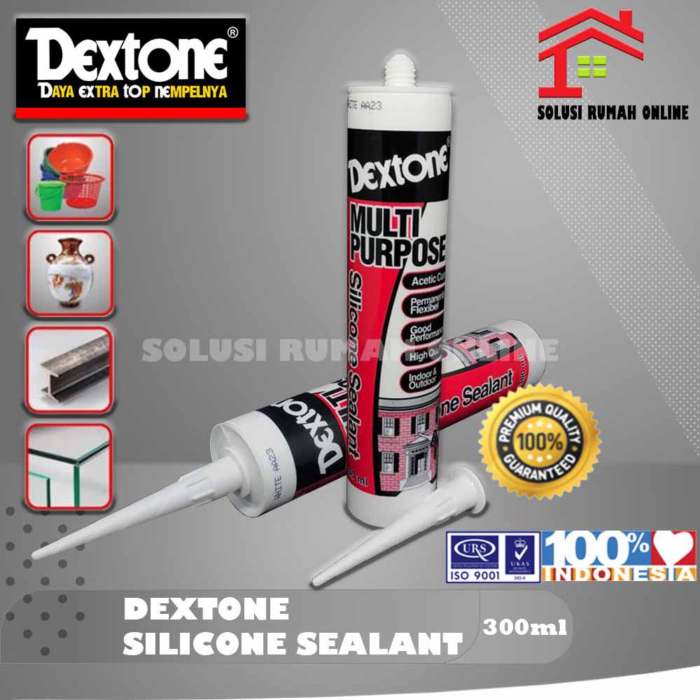 Jual LEM SILIKON DEXTONE / SILICONE SEALANT MULTI PURPOSE TABUNG 300 ml | Shopee Indonesia