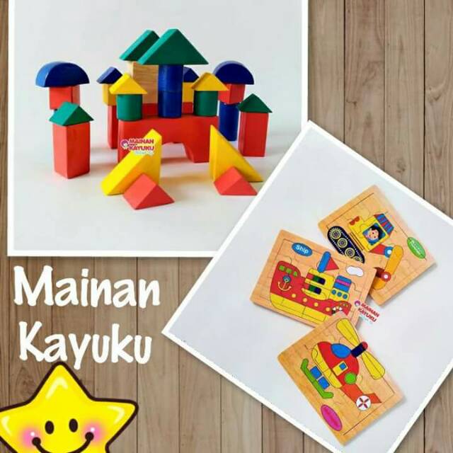 Jual Mainan Kayu City Block + Puzzle isi 3 (geser gambar) | Shopee ...
