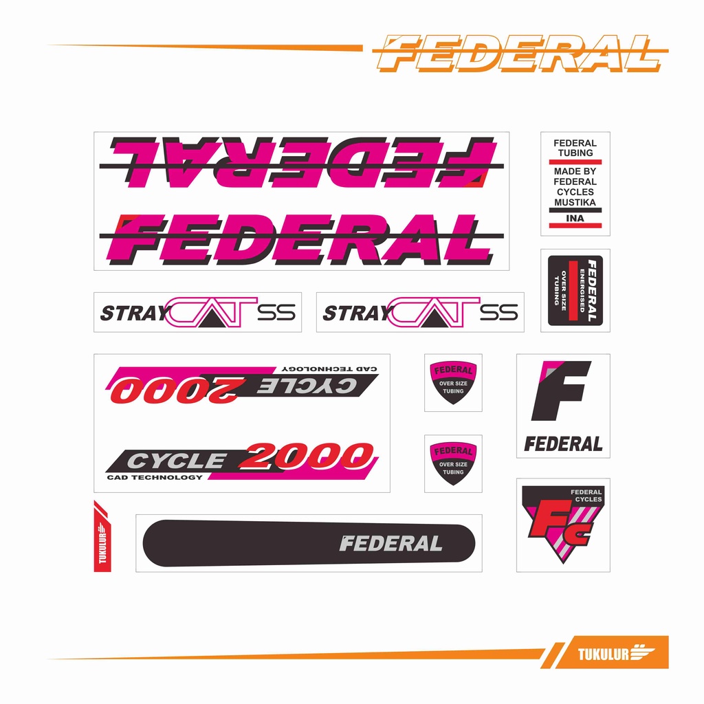Jual STIKER DECAL SEPEDA FEDERAL STRAY CAT MODEL 3 | Shopee Indonesia