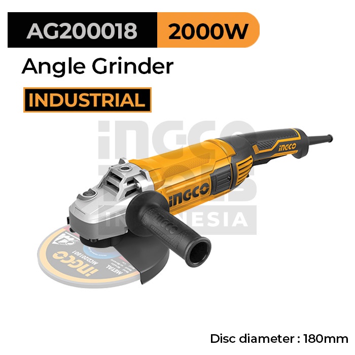 Jual Angle Grinder (7"/180mm) INGCO AG200018 - Mesin Gerinda Gurinda ...