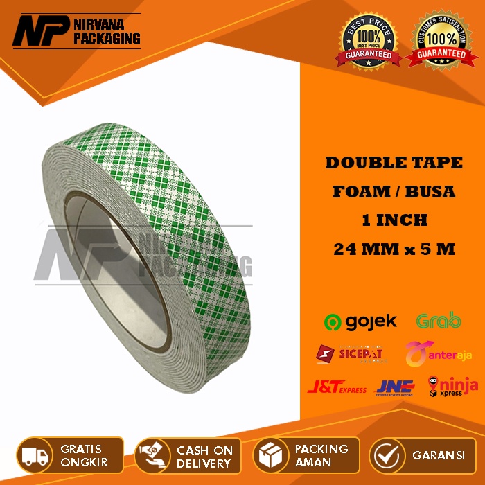 Jual DOUBLE TAPE BUSA / FOAM BATIK 1 INCH - 24 MM X 5 METER FULL ...
