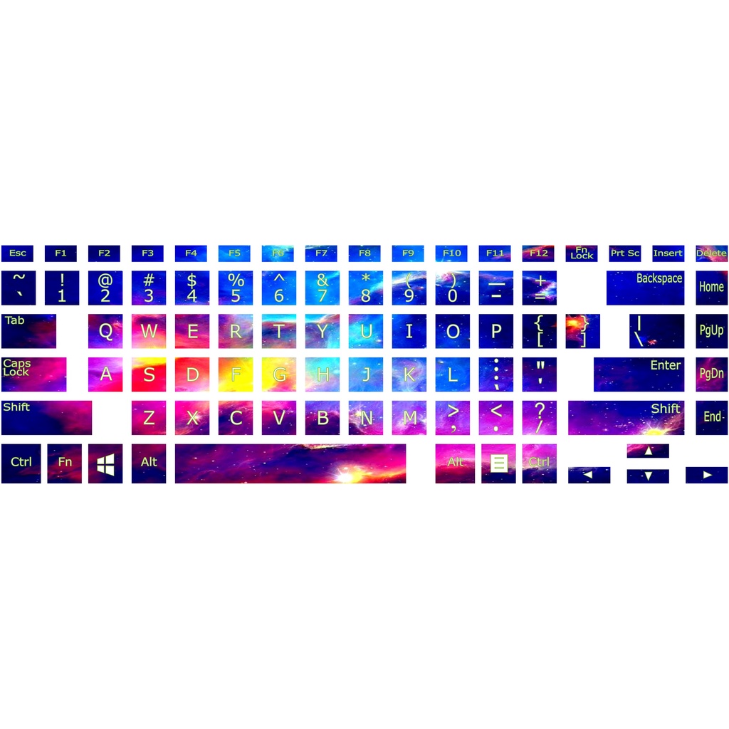 Jual sticker keyboard laptop english full keyboard bermacam font huruf ...