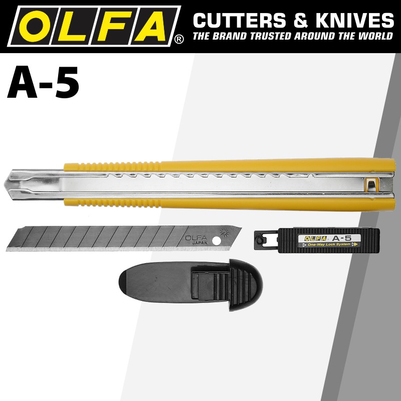 Jual OLFA A-5 Pisau Cutter 9 mm Snap-Off Blade Standard Duty Cutter 9mm | Shopee Indonesia