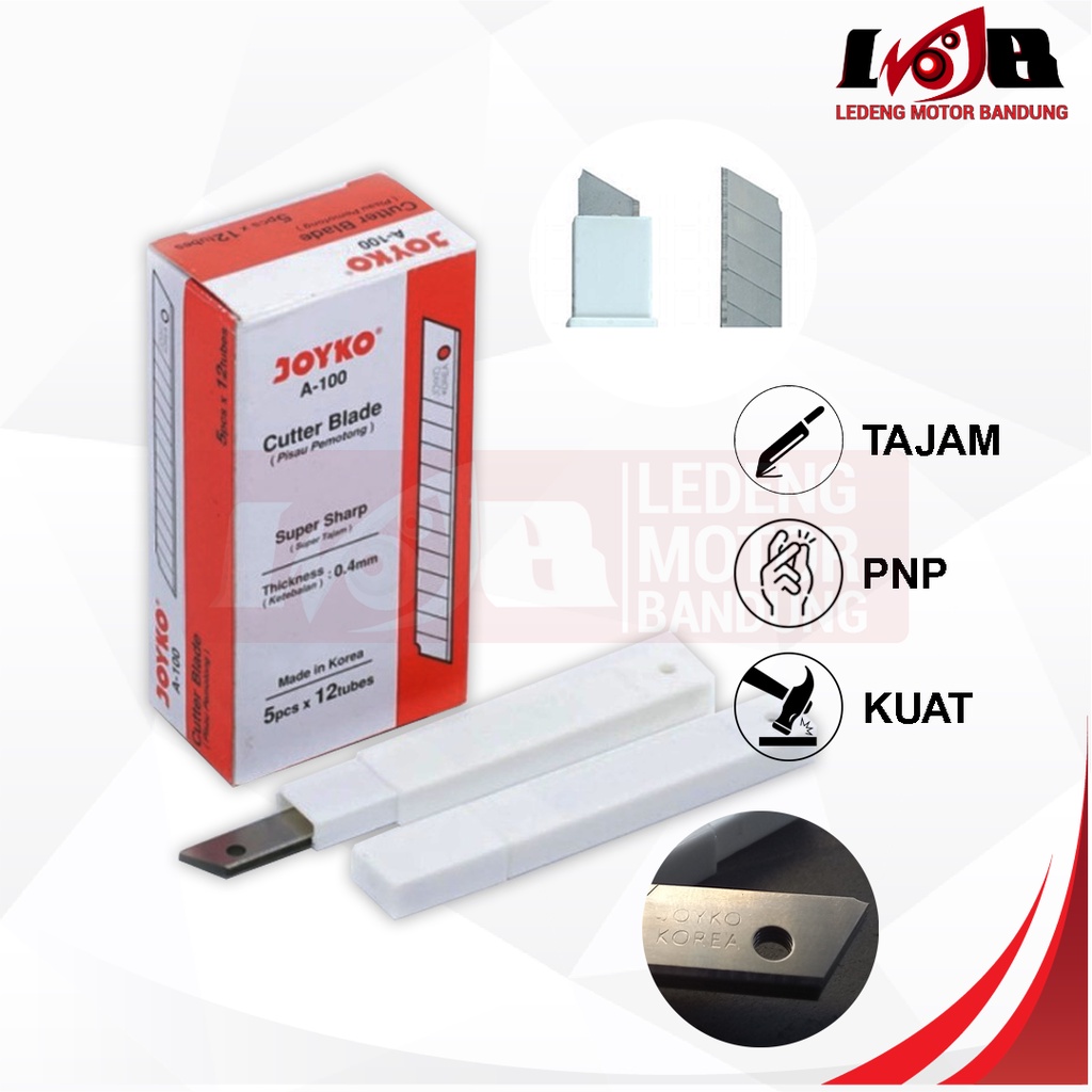Jual Joyko Refill Cutter Kecil A 100 Mata Pisau Kater Cuter Tube isi 5 ...