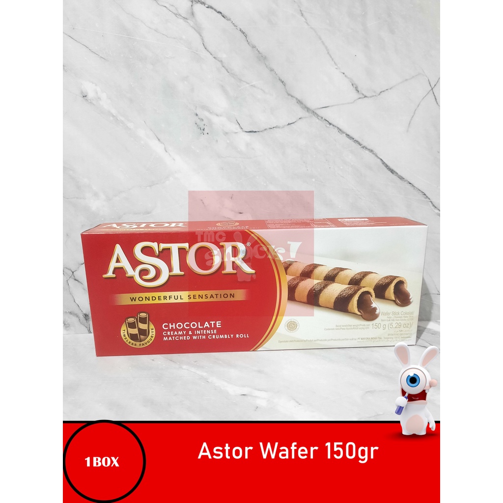 Jual Astor Wafer Chocolate 150gr - Wafer rolls Cokelat Creamy | Shopee ...