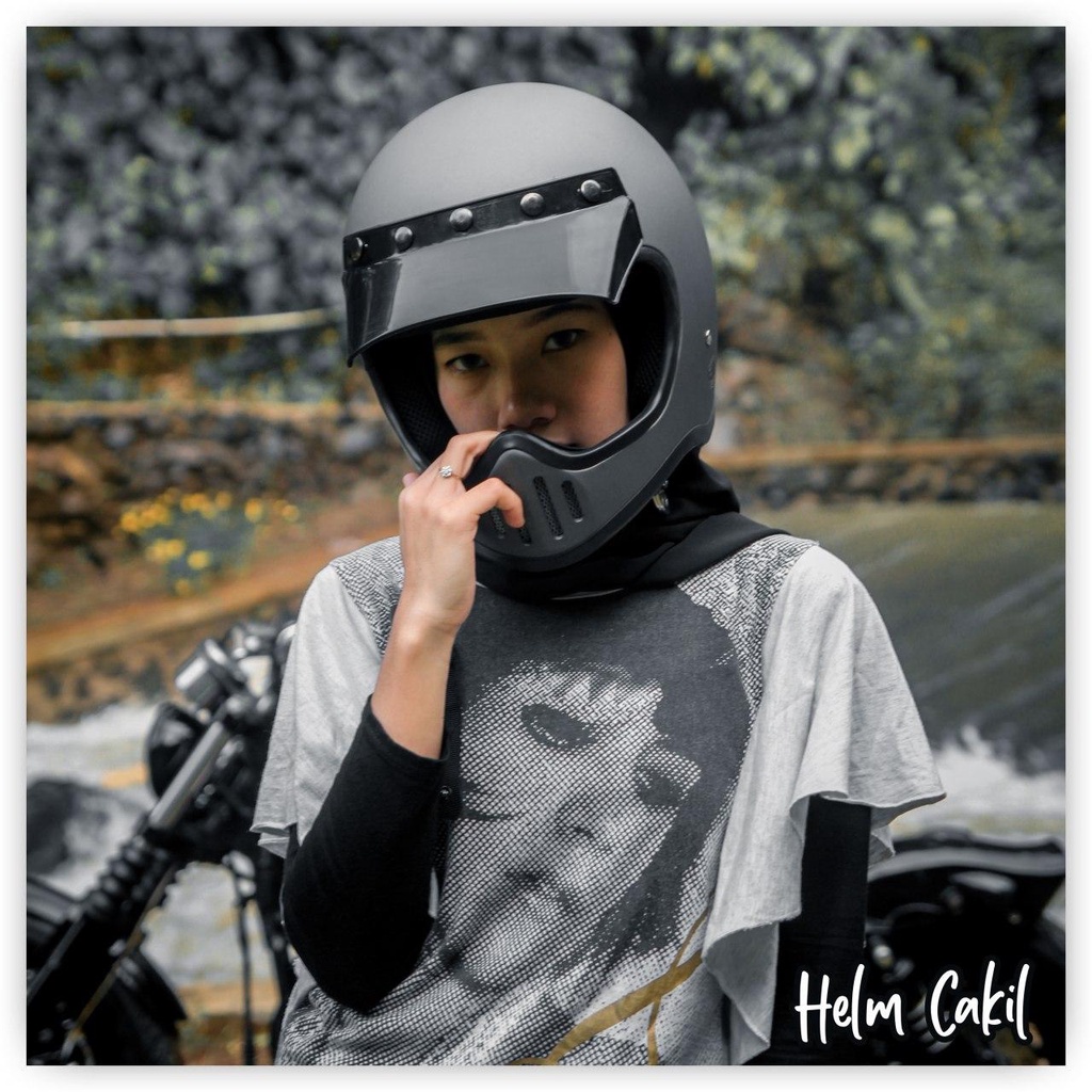 Jual Helm Cakil Full face Helm Custom Classic Helm Retro Classic Helm ...