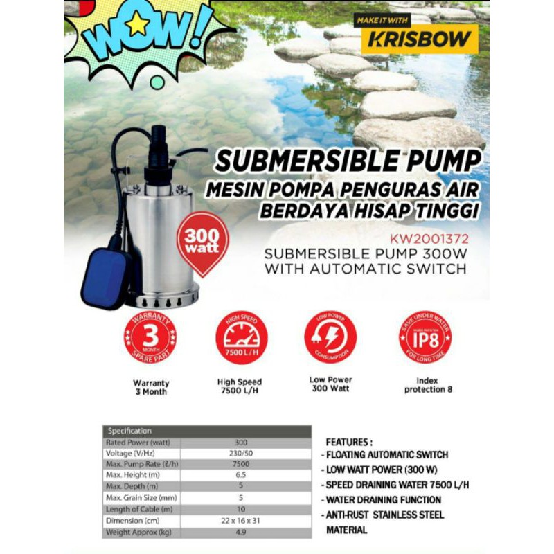 Jual Pompa Submersible 300w Dengan Saklar Otomatis | Shopee Indonesia