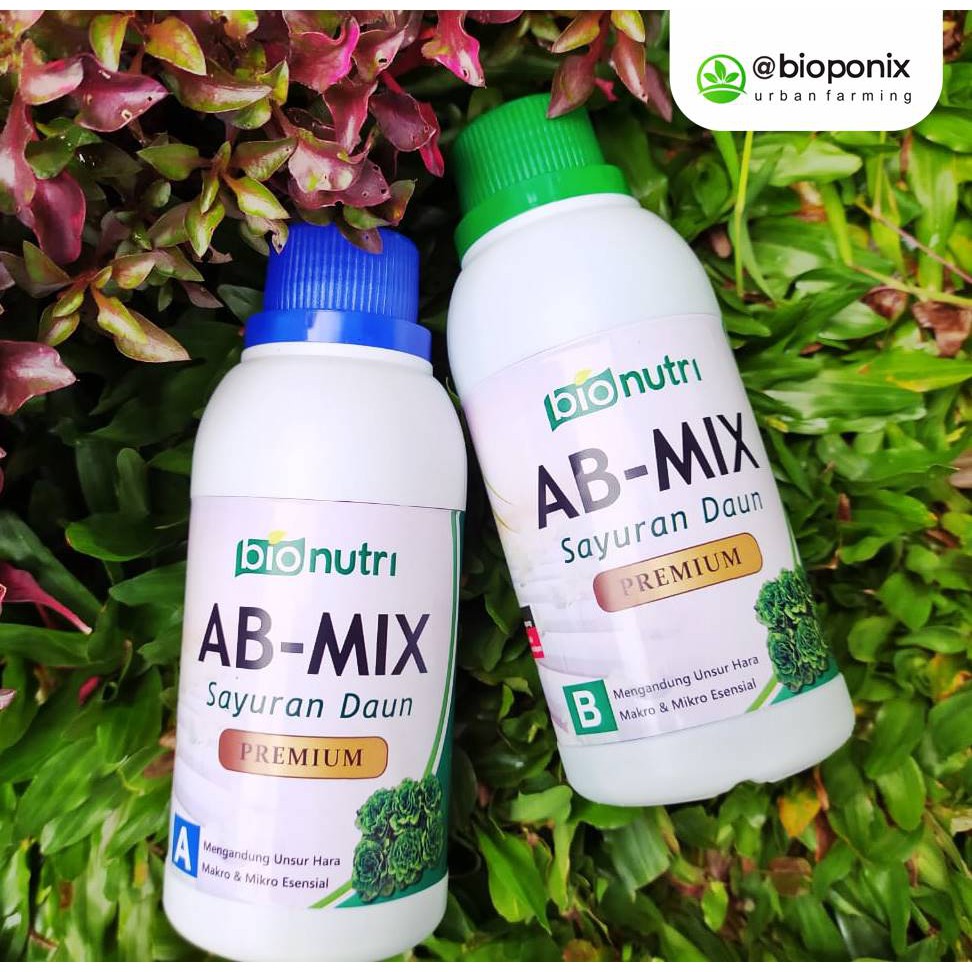Jual Pupuk-Nutrisi AB Mix Hidroponik Sayur Daun Cair Pekatan 250 ml - BioNutri | Shopee Indonesia