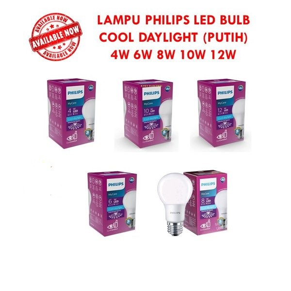Jual Lampu Led Bulb Philips MyCare 4W 6W 8W 10W 12W E27 A60 | Shopee Indonesia