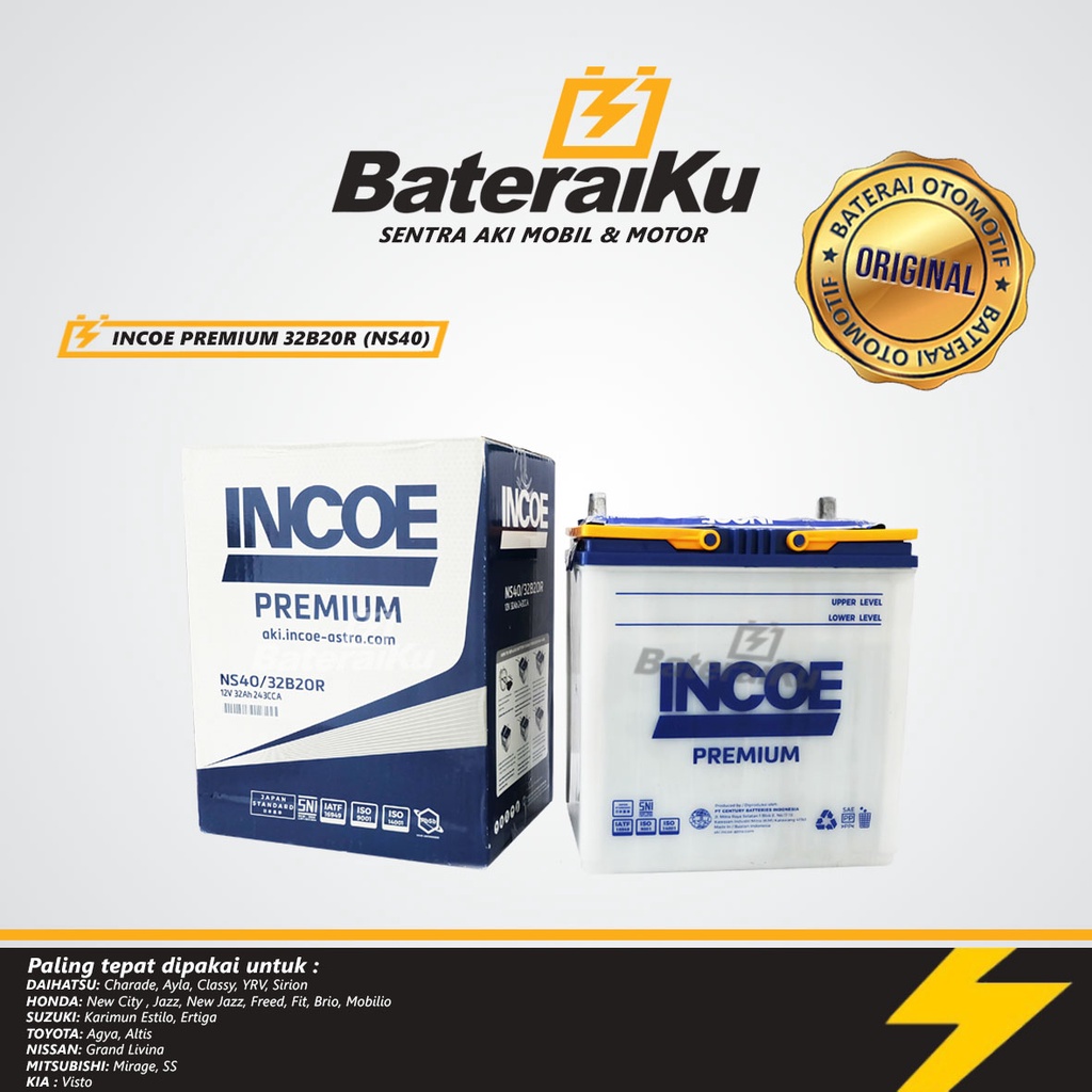 Jual Aki Incoe Premium NS40 Aki Basah Aki Mobil Avanza, Xenia, Carry ...