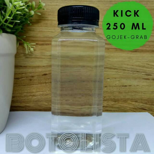 Jual Botol Kick 250 ml / Botol Square 250ml / Botol Plastik Kotak 250 ...
