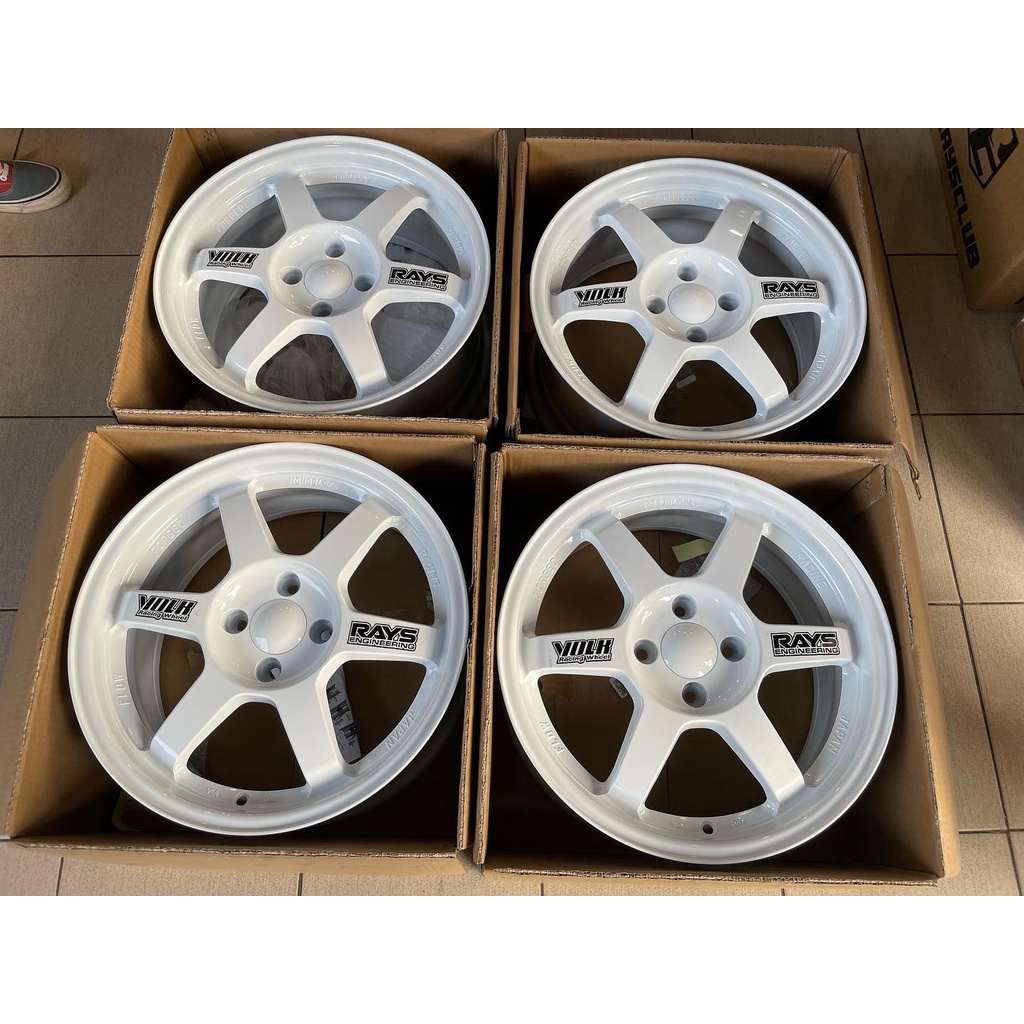 Jual velg racing Volkrays TE37 OG R16" Flow Forming velg mobil ring 16 PCD 4x100 Lebar 7 ET 42 ...