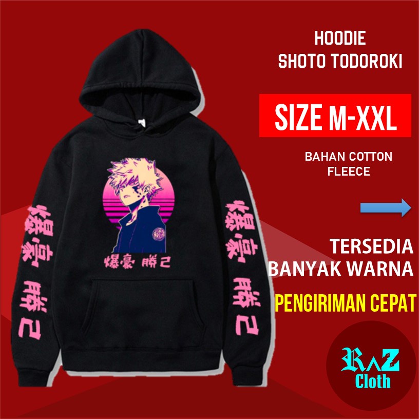 Jual Shoto Todoroki Hoodie Anime BNHA MHA Jaket Pullover Hodie Jumper ...