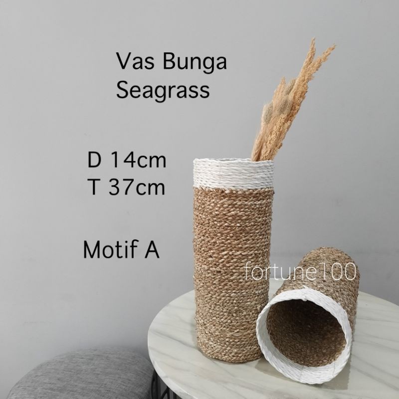 Jual Vas Bunga Anyaman Seagrass / Pot Tanaman Hias / Dekorasi Meja K01 ...