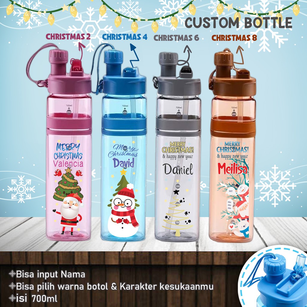 Jual Botol minum custom christmas season | Shopee Indonesia