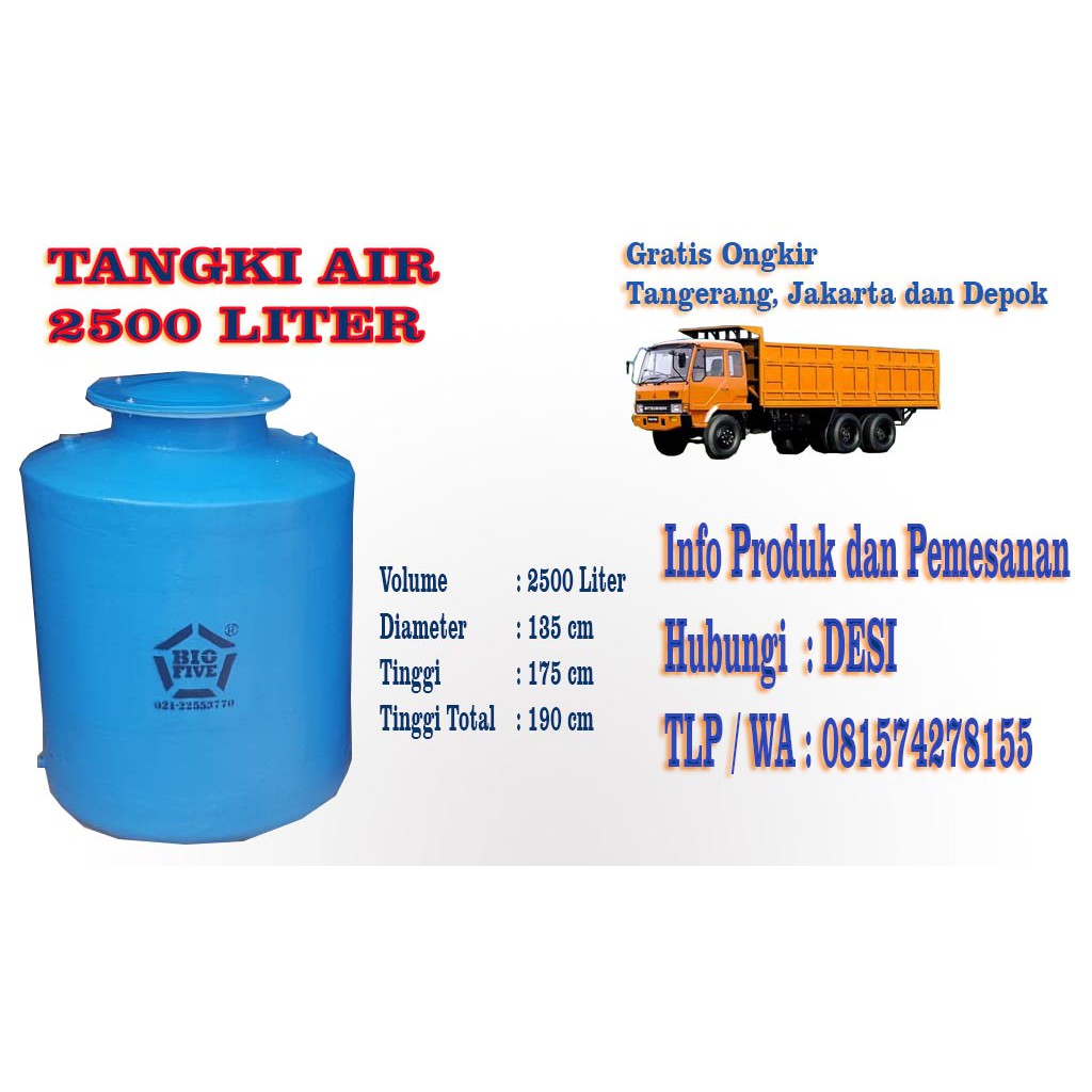 Jual Tangki Air 2500 Liter | Shopee Indonesia