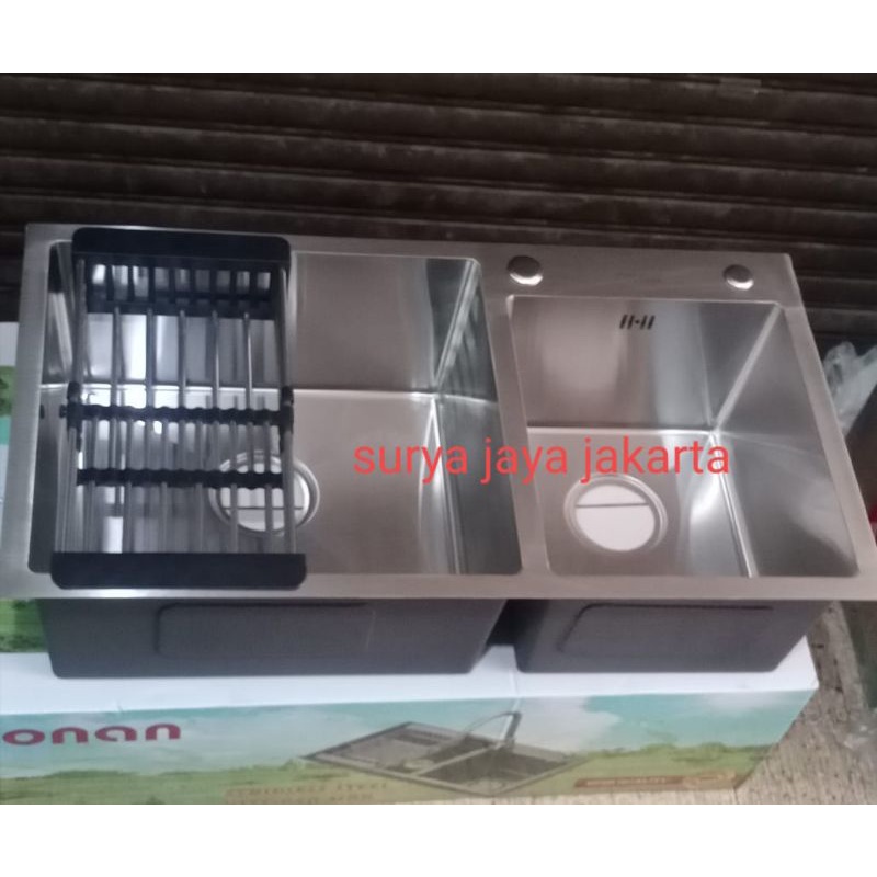 Jual Kitchen sink Stainless ONAN 8245 / Kitchen sink onan 8245 | Shopee ...