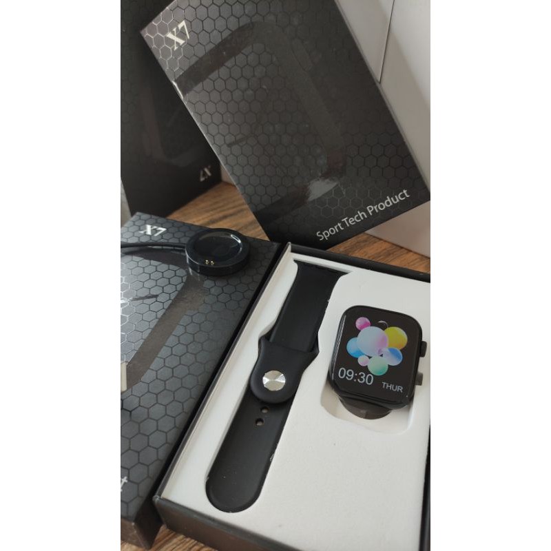 Jual smartwatch 7, sw07, x7, watch 7, bisa ganti wallpapper, connect ...