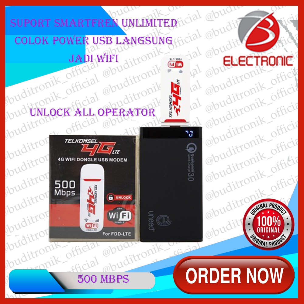 Jual Modem Wifi 4G LTE Telkomsel Flash 500Mbps Unlock All GSM [BEST ...