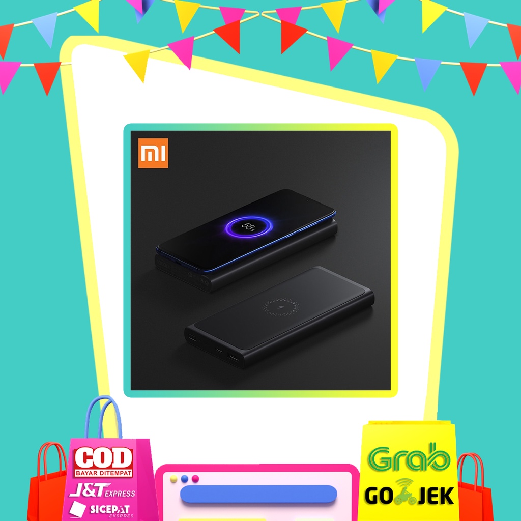 Jual A12 - Xiaomi Qi Wireless Charging Power Bank USB Type C 10000mAh (ORIGINAL) | Shopee Indonesia