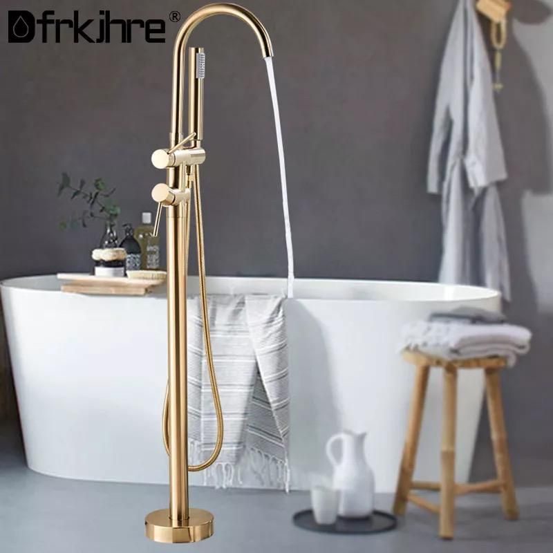 Jual Shower Gold Kran Bak Mandi Gold Keran Standing Shower Bathtub Gold ...