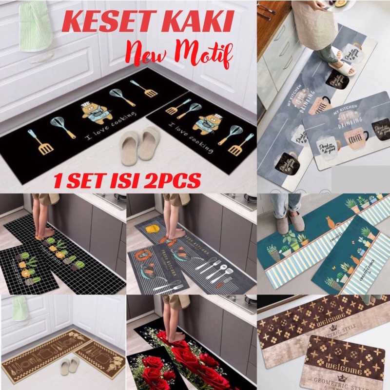 Jual 2 in 1 Kitchen Floor Mat /Keset Alas Lantai Kamar Tidur Rumah ...