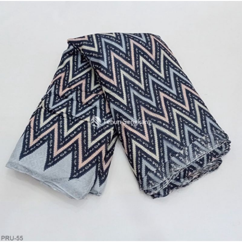 Jual Kain Tenun Dobby Batik Bugis Hitam - Tenun Sengkang PRU-55 (Harga ...