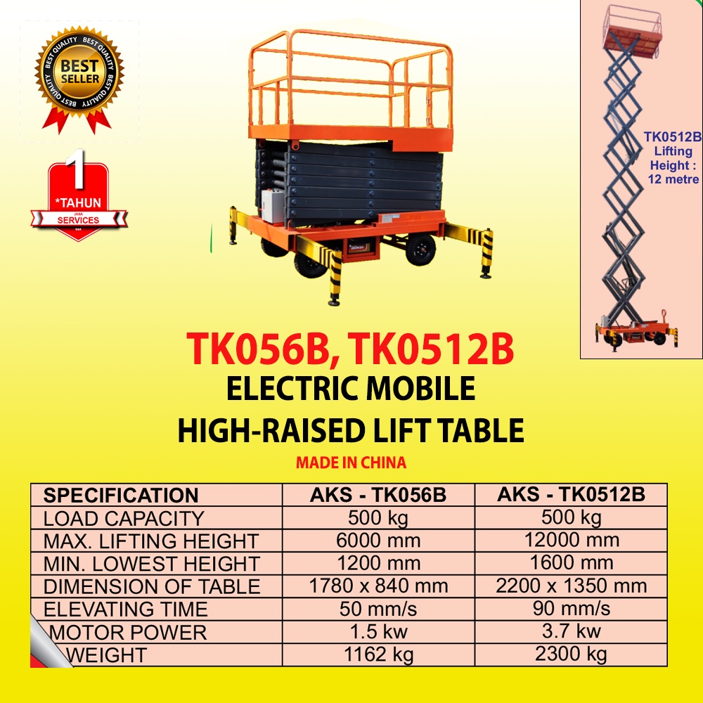 Jual Tangga Hidrolik Gunting Electric Mobile Scissors Lift Table 1.5 Kw ...